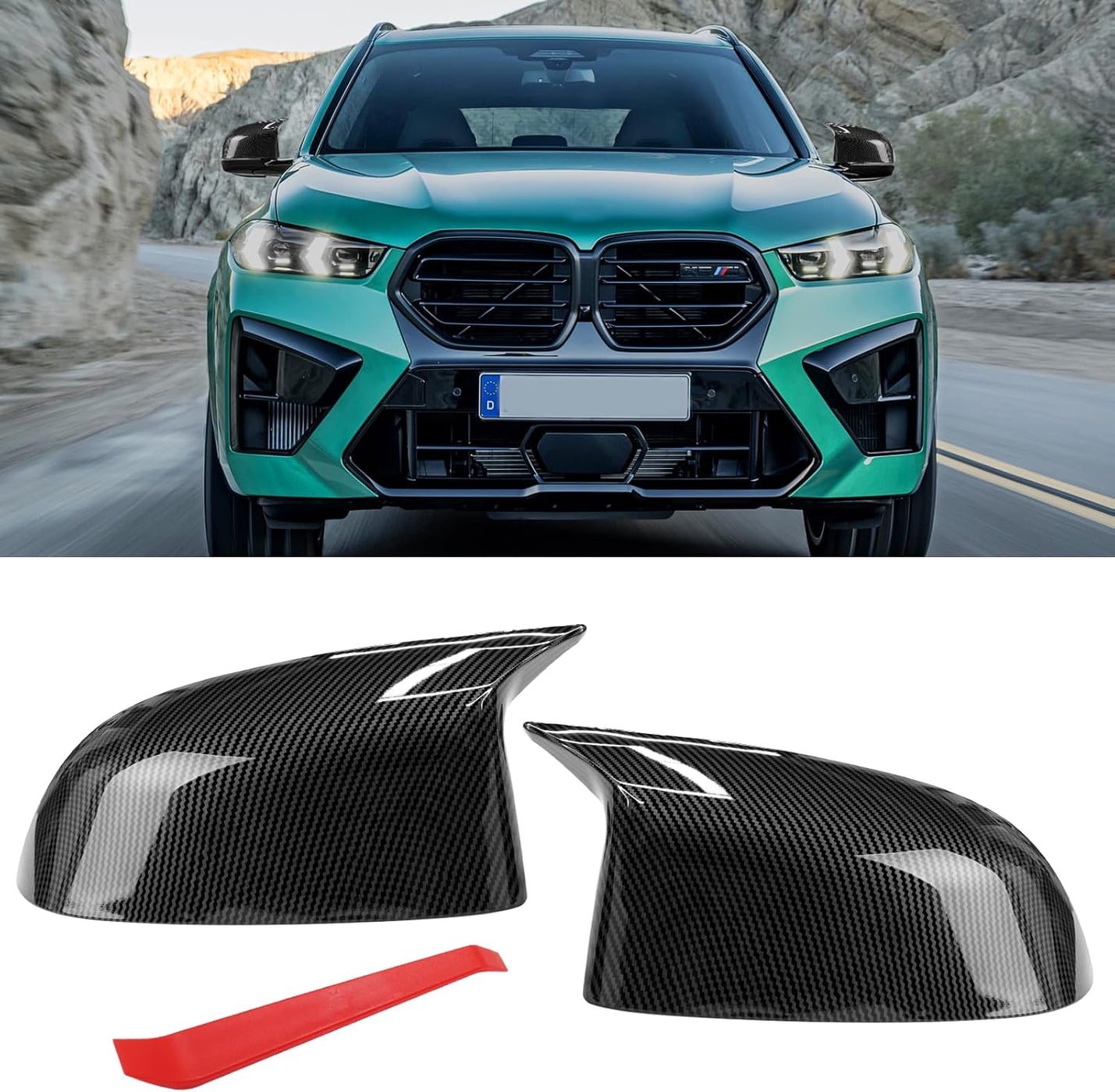 For BMW M Style Carbon Fiber Mirror Covers | X3 G01/X4 G02/X5 G05/X6 G ...