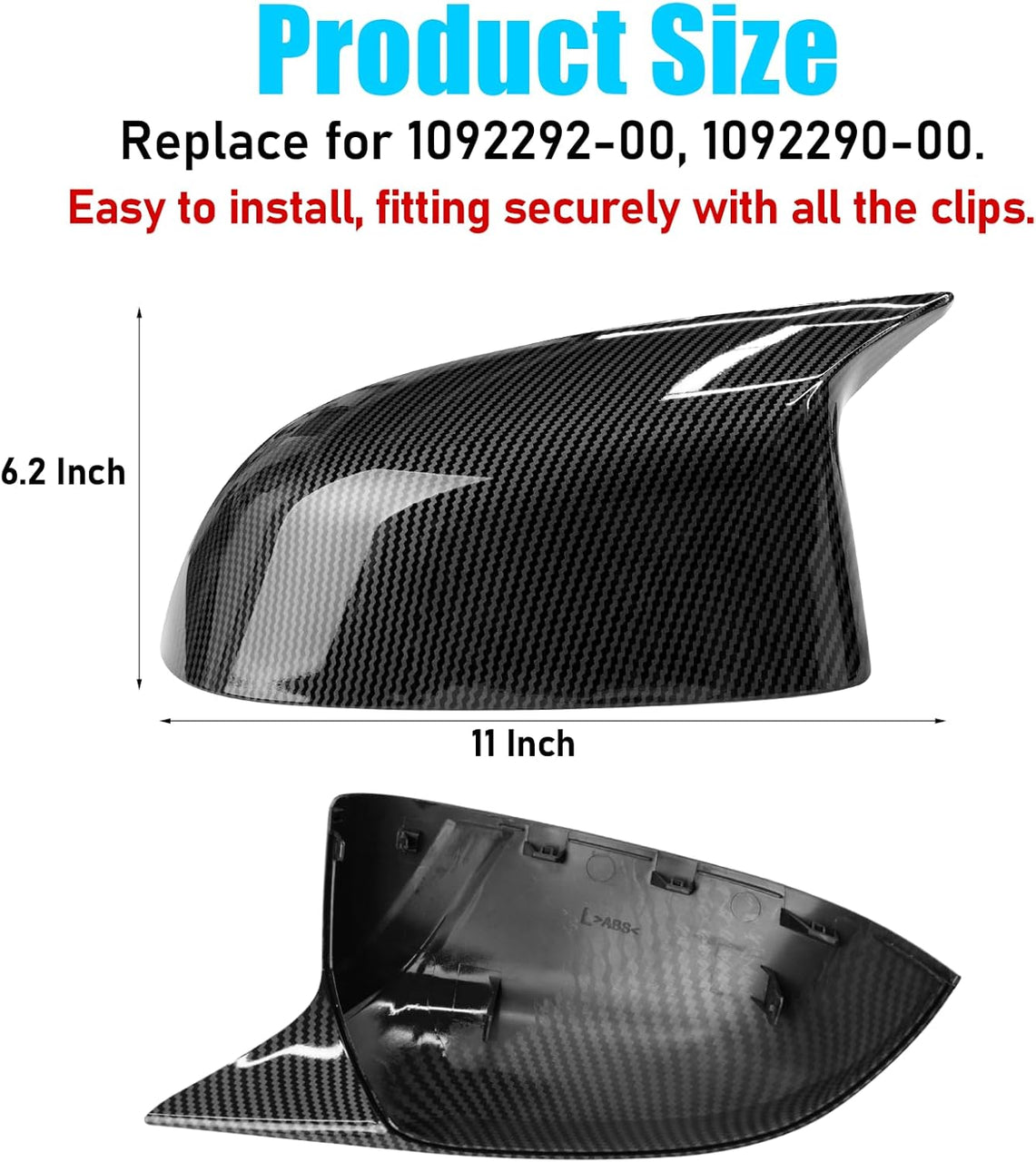 For BMW M Style Carbon Fiber Mirror Covers | X3 G01/X4 G02/X5 G05/X6 G ...