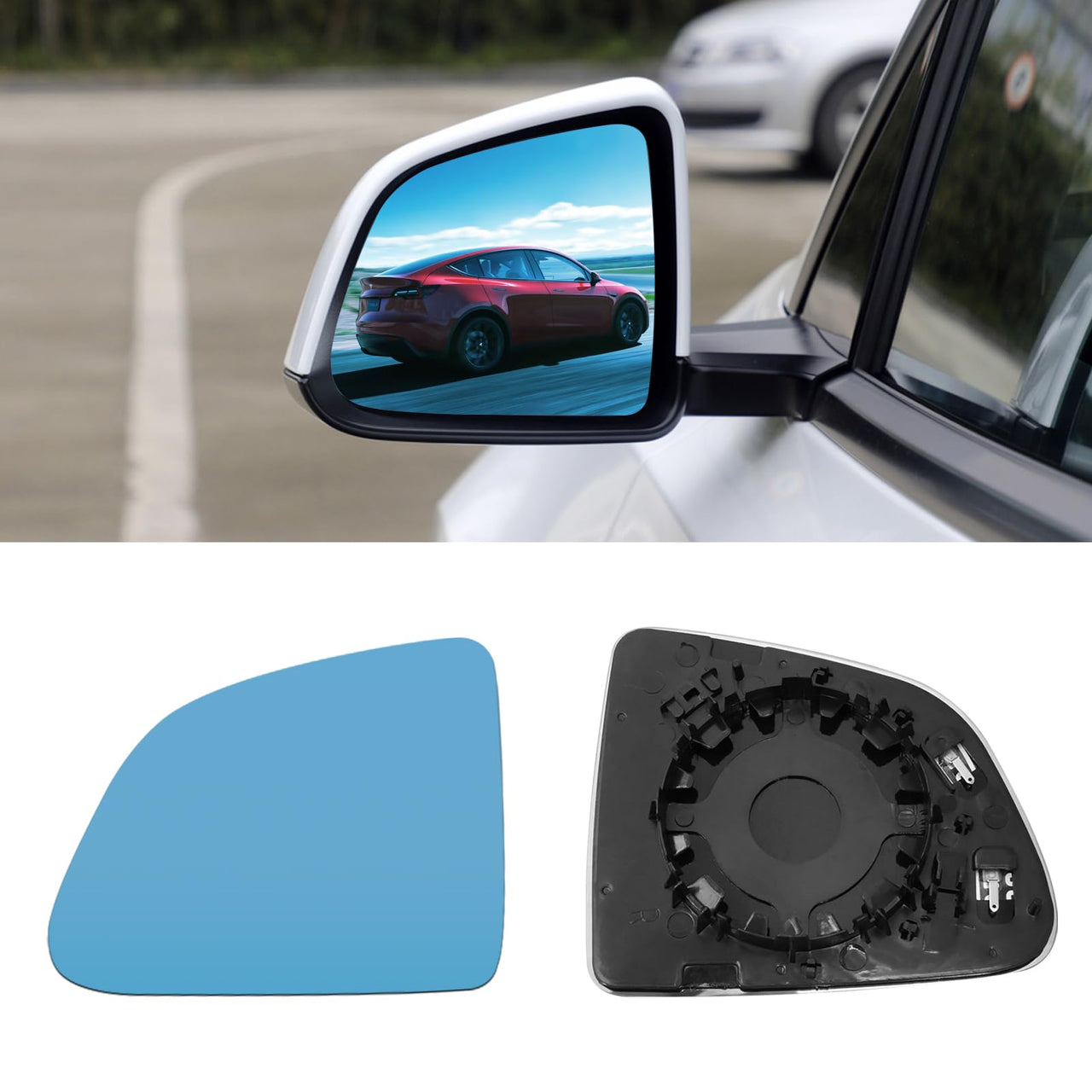 Tesla Model Y Side Mirror Glass Replacement 2021-2023,LH & RH | Jaronx