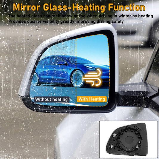 Tesla Model Y Side Mirror Glass Replacement 2021-2023,LH & RH | Jaronx