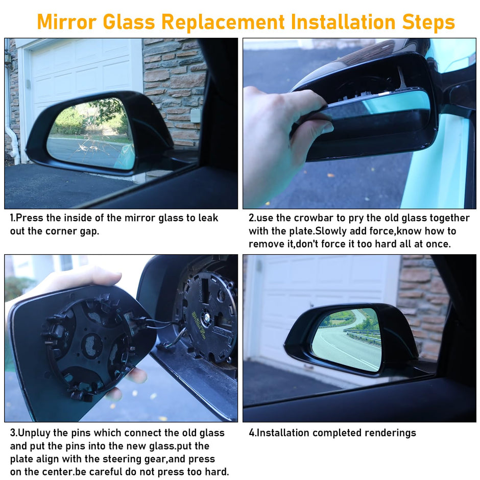 Tesla Model Y Side Mirror Glass Replacement 2021-2023,LH & RH | Jaronx