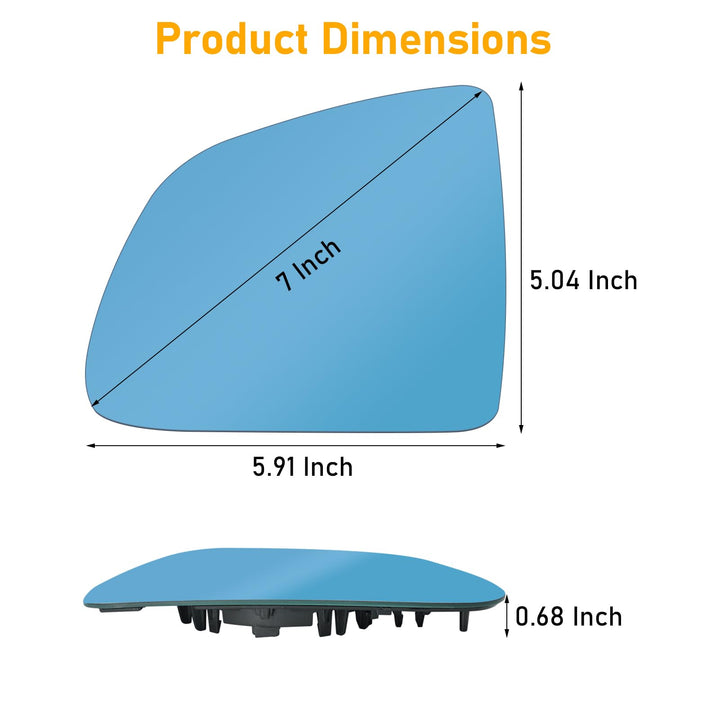 Tesla Model Y Side Mirror Glass Replacement 2021-2023,LH & RH | Jaronx