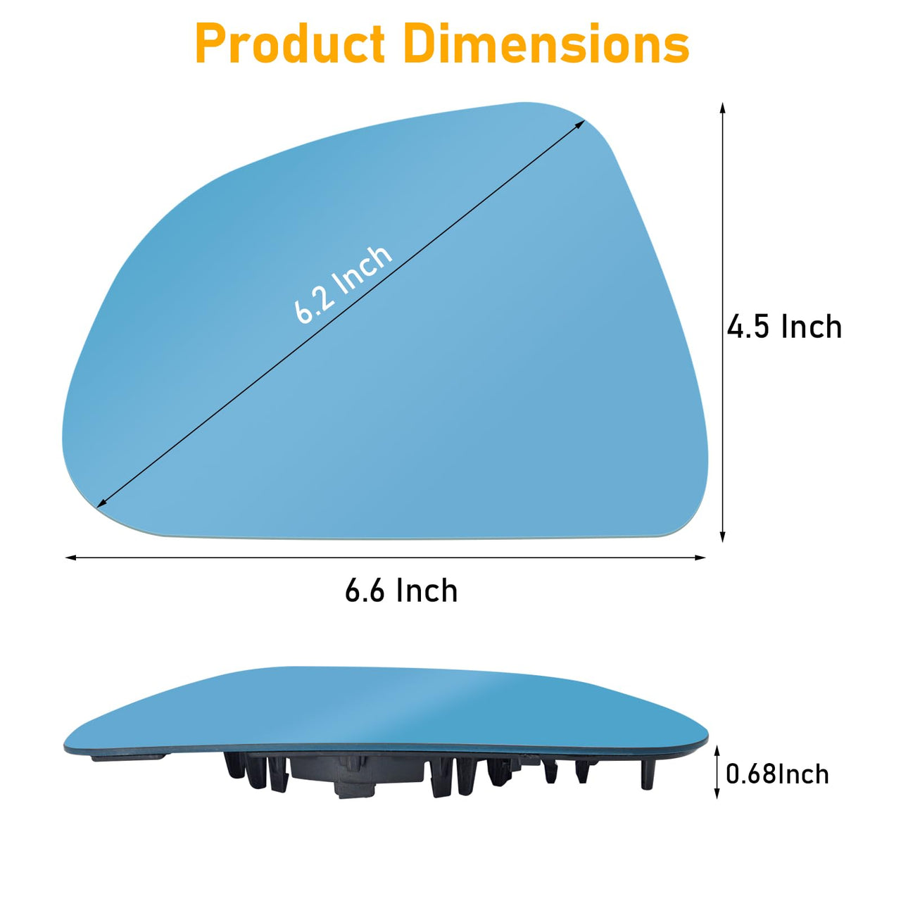 Tesla Model 3 Side Mirror Glass Replacement 2017-2023,LH & RH, 1 Pair ...