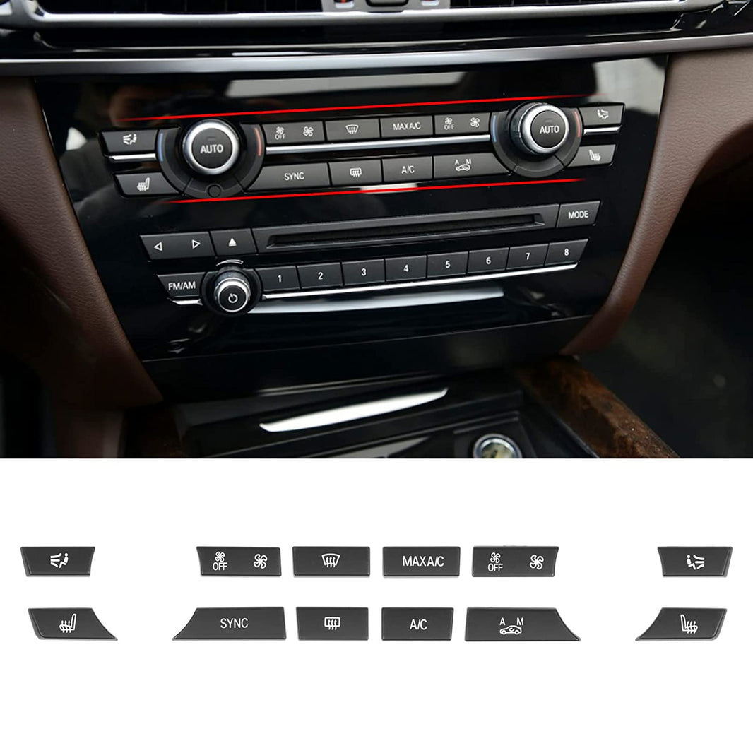 AC Climate Control Button Covers for BMW 5'/6'/7'/X5/X6-12PCS | Jaronx
