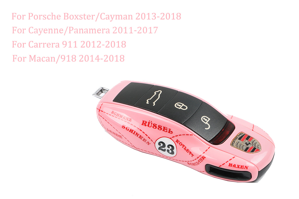 For Porsche Key Fob Shell Cover Painted Keyless Entry Skin Protectors ...